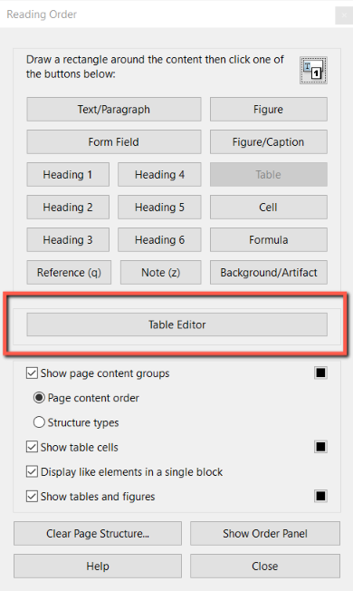 Accessible Tables In Adobe Acrobat
